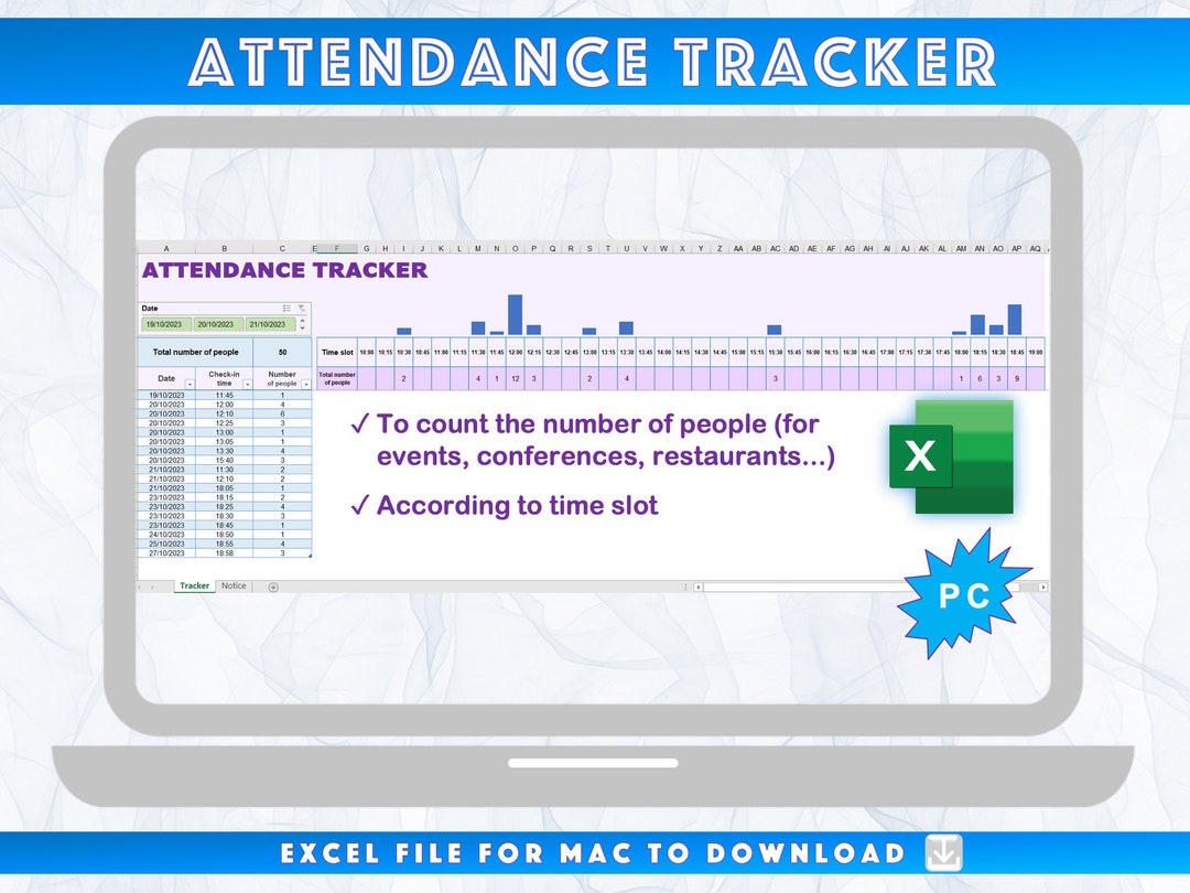 Attendance Tracker / Attendante Calculation / Count Attendance / Event ...