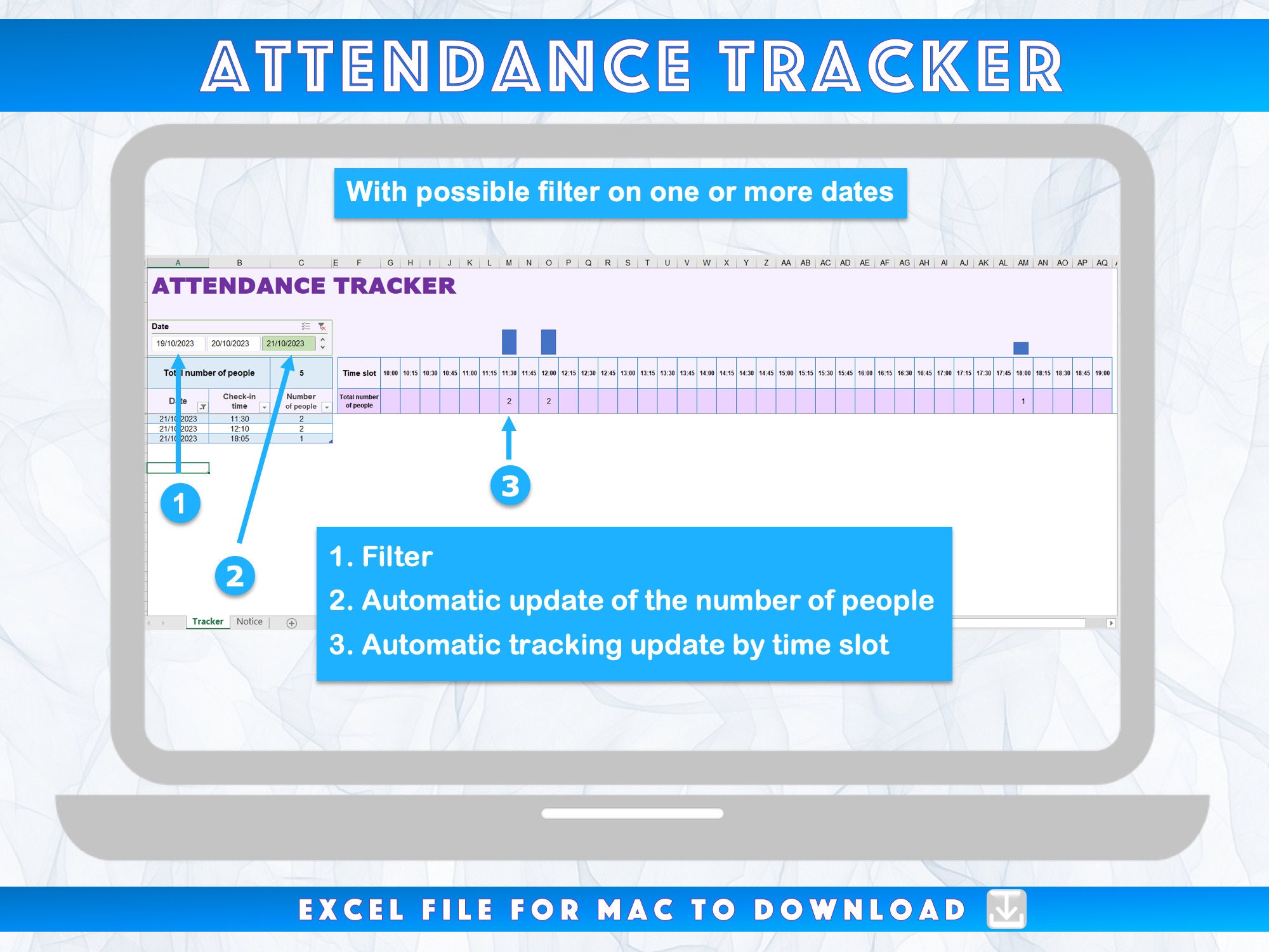 Attendance Tracker / Attendante Calculation / Count Attendance / Event ...