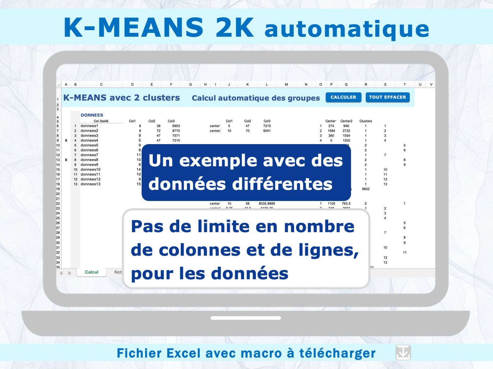 K-means With 2 Clusters Automatic Calculation / K-means 2K Automatic ...