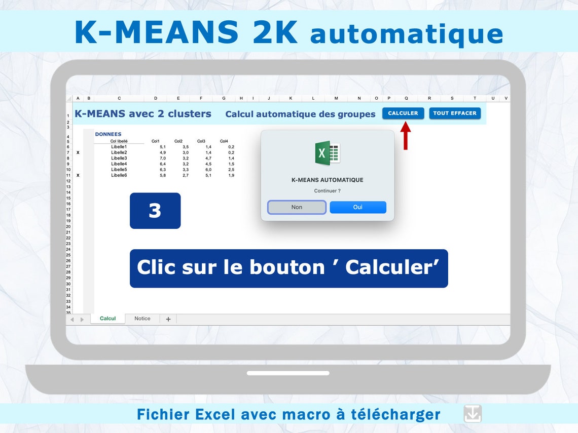 K-means With 2 Clusters Automatic Calculation / K-means 2K Automatic ...