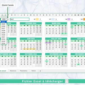Annual Absence Calendar / Annual Leave Calendar / Employee Absences ...