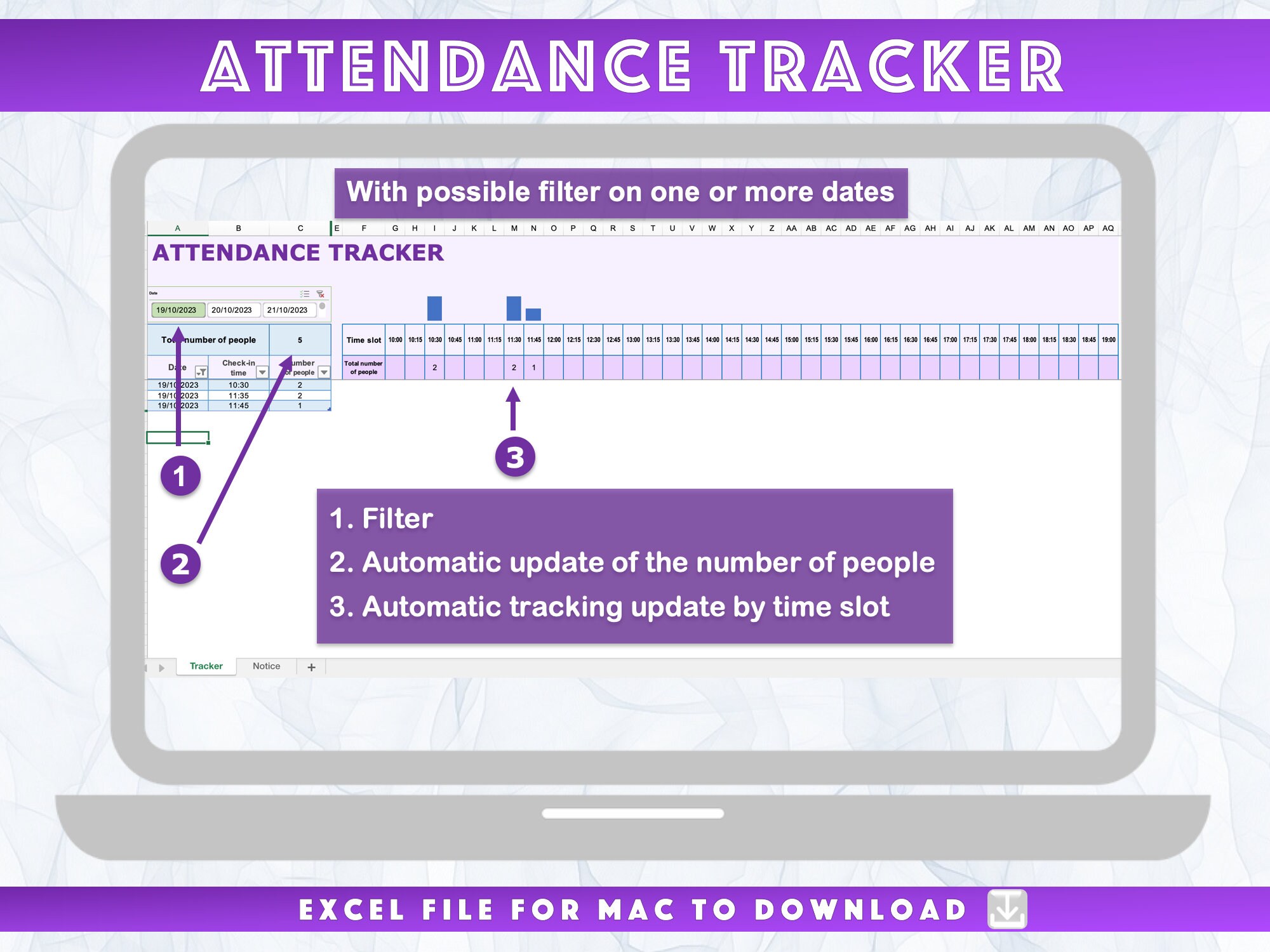 Attendance Tracker / Restaurant Attendance / Event Attendance ...