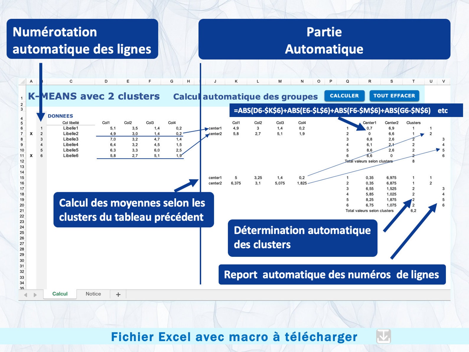 K-means With 2 Clusters Automatic Calculation / K-means 2K Automatic ...