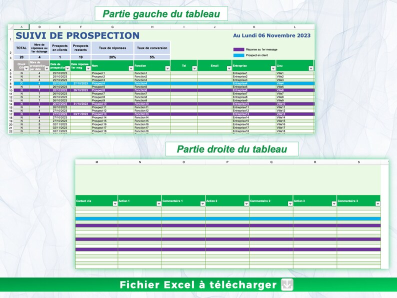 Prospecting Tracking / Prospecting Table / Prospecting Tracker / Track ...