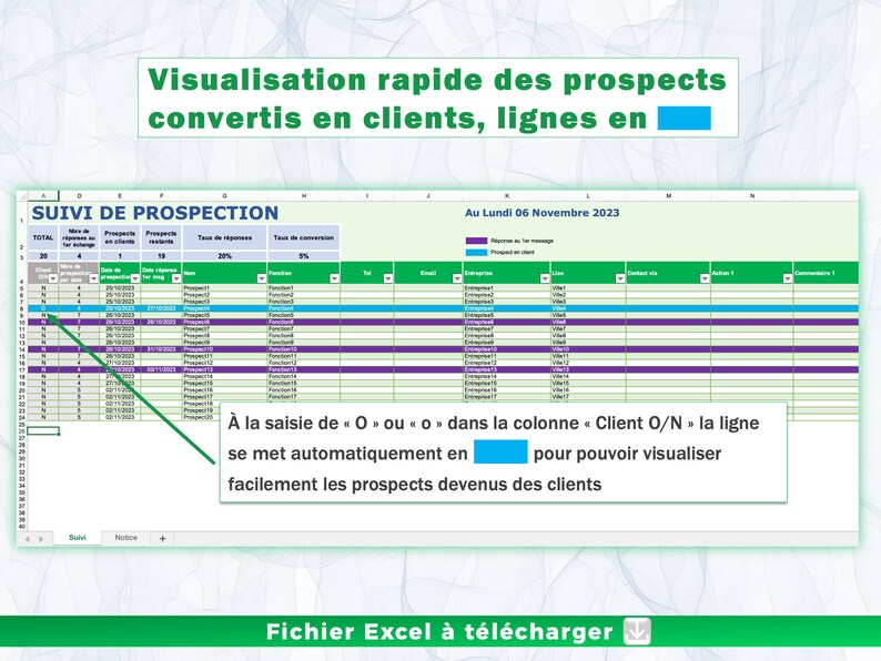 Prospecting Tracking / Prospecting Table / Prospecting Tracker / Track ...