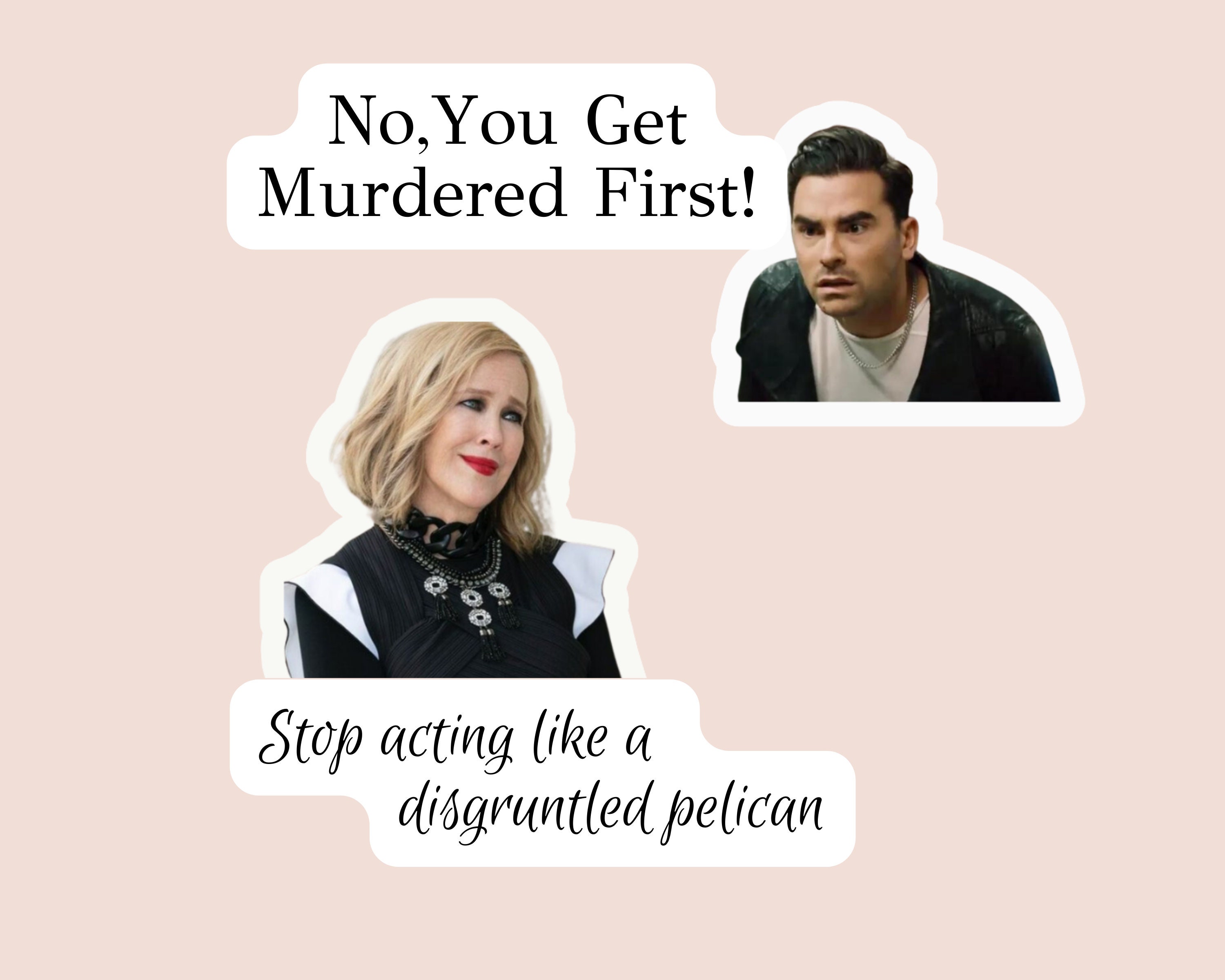 Schitts Creek Inspired Stickers "stop Acting Like a Disgruntled Pelican ...