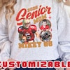 Custom Photo Collage Football Senior Mom Shirt, Personalized 90s Style ...