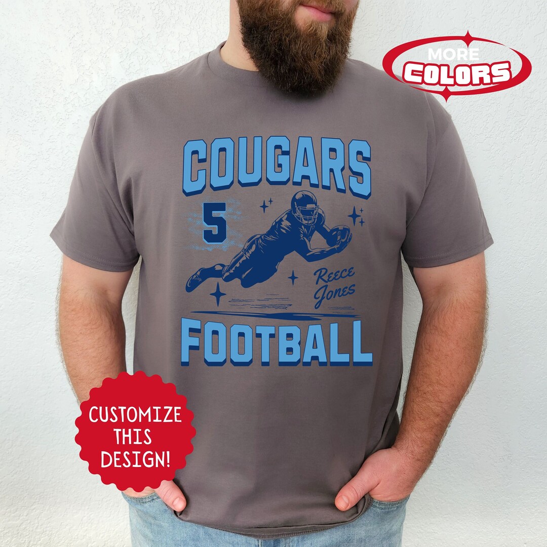 Men's Custom Football Shirt for Wide Receiver or Defensive Back Dad ...