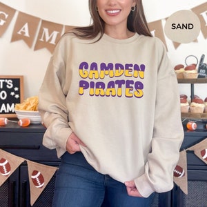 Custom School Spirit Sweatshirt, Retro Sports Mascot Teacher Sweater ...