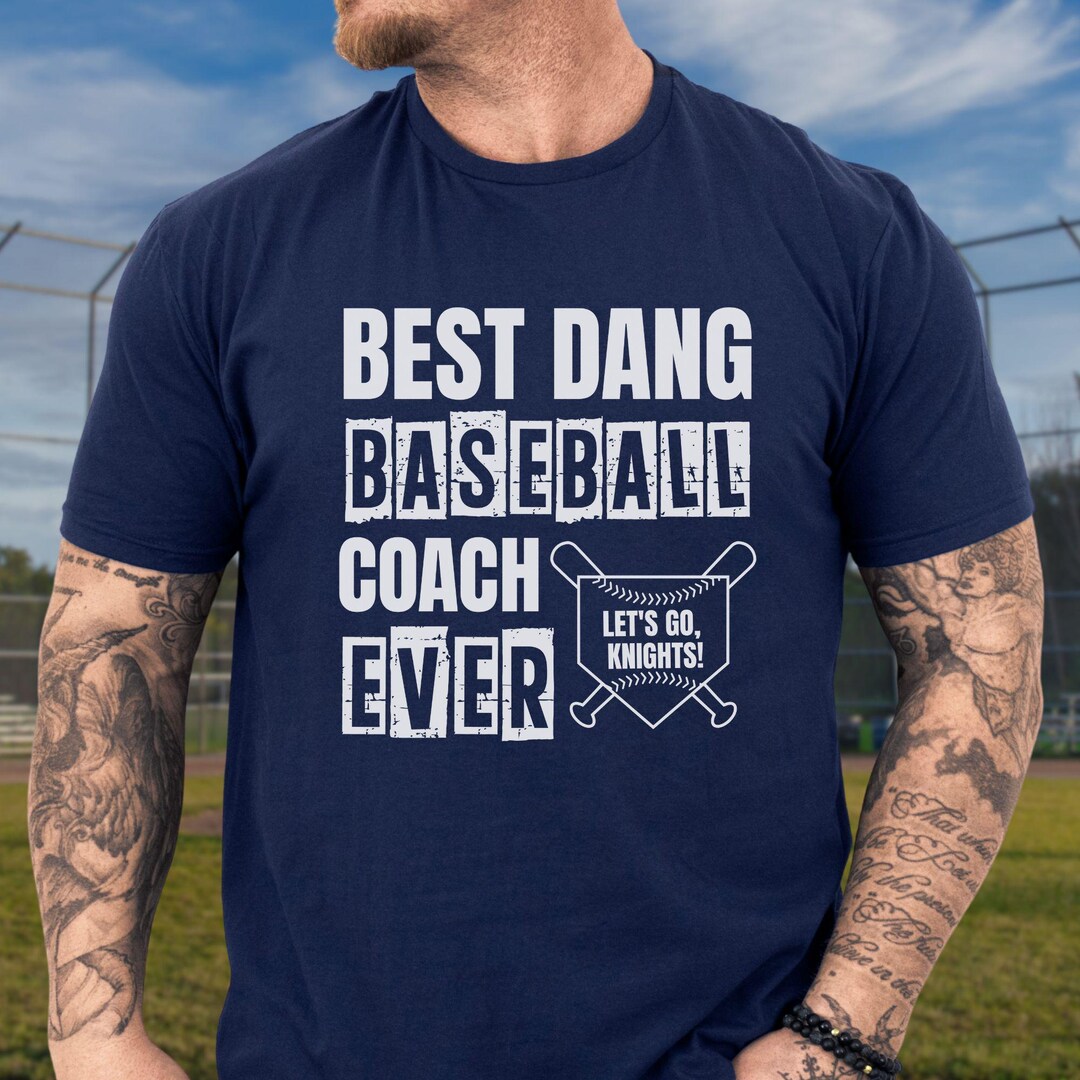 Best Baseball Coach Ever Shirt, Custom Name Coach T-shirt for Men, Team ...