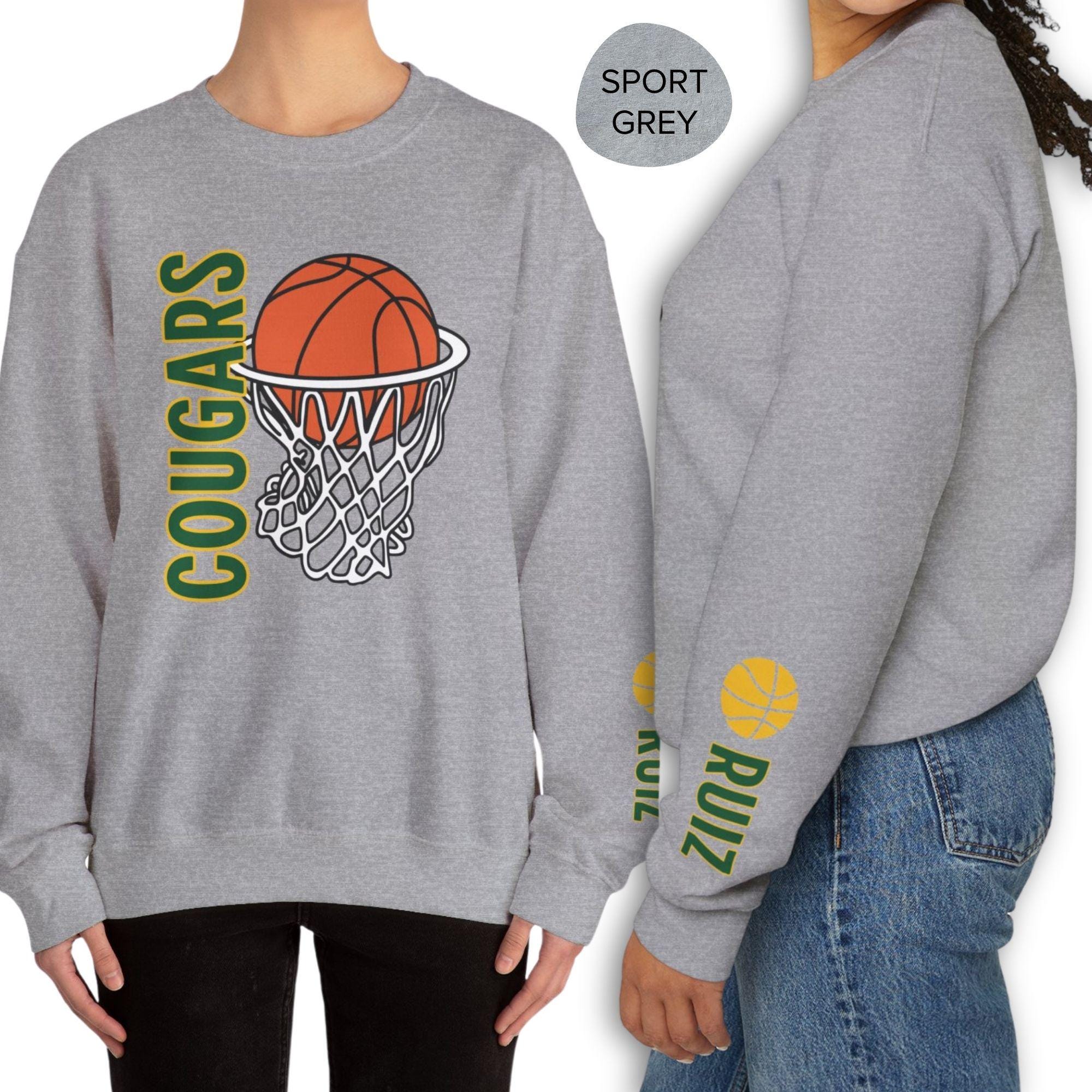 Basketball Team Sweatshirt Personalized With Name and Number on Sleeve ...