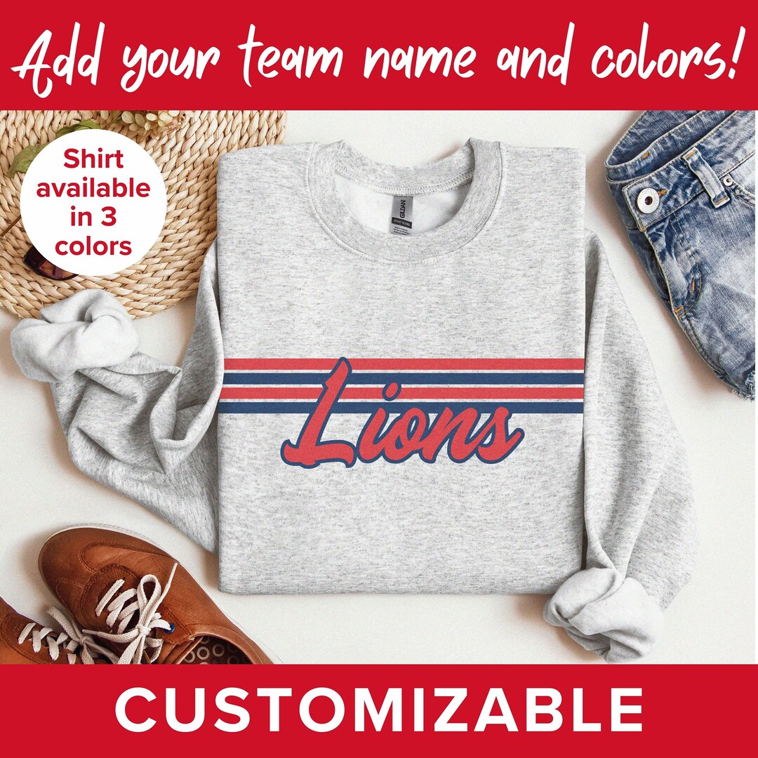 Custom Sports Mascot Sweatshirt, Favorite Team Mascot Shirt, Teacher ...