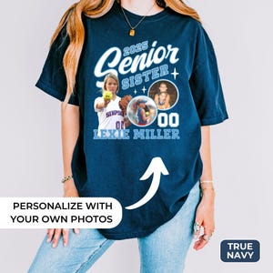 Custom Photo Collage Baseball or Softball Senior Mom or Dad Shirt ...