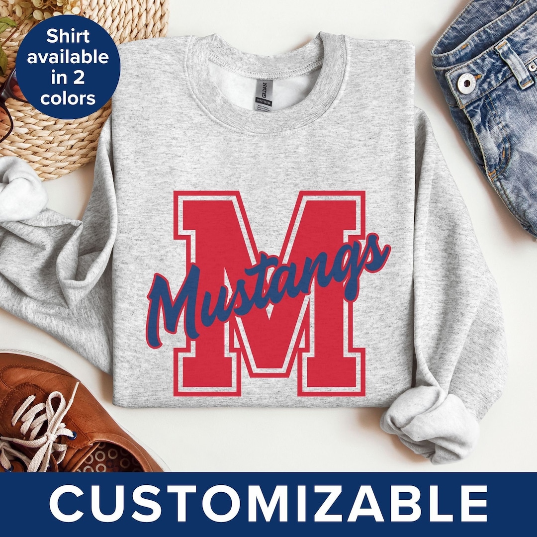 School Spirit Wear Shirt, Custom Sports Team Sweatshirt, Personalized ...