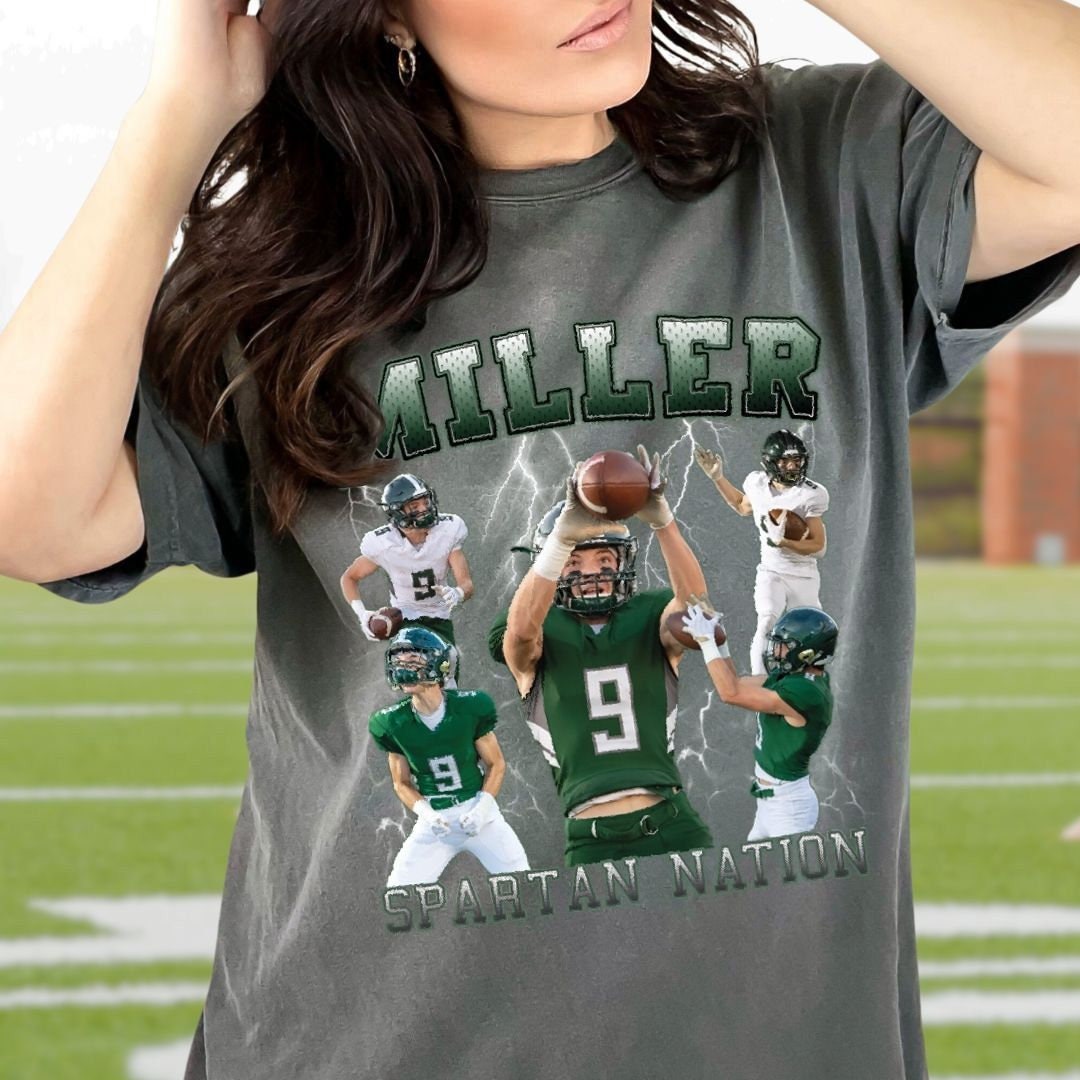 Custom Photo Collage Football Shirt, Personalized 90s Style Bootleg ...