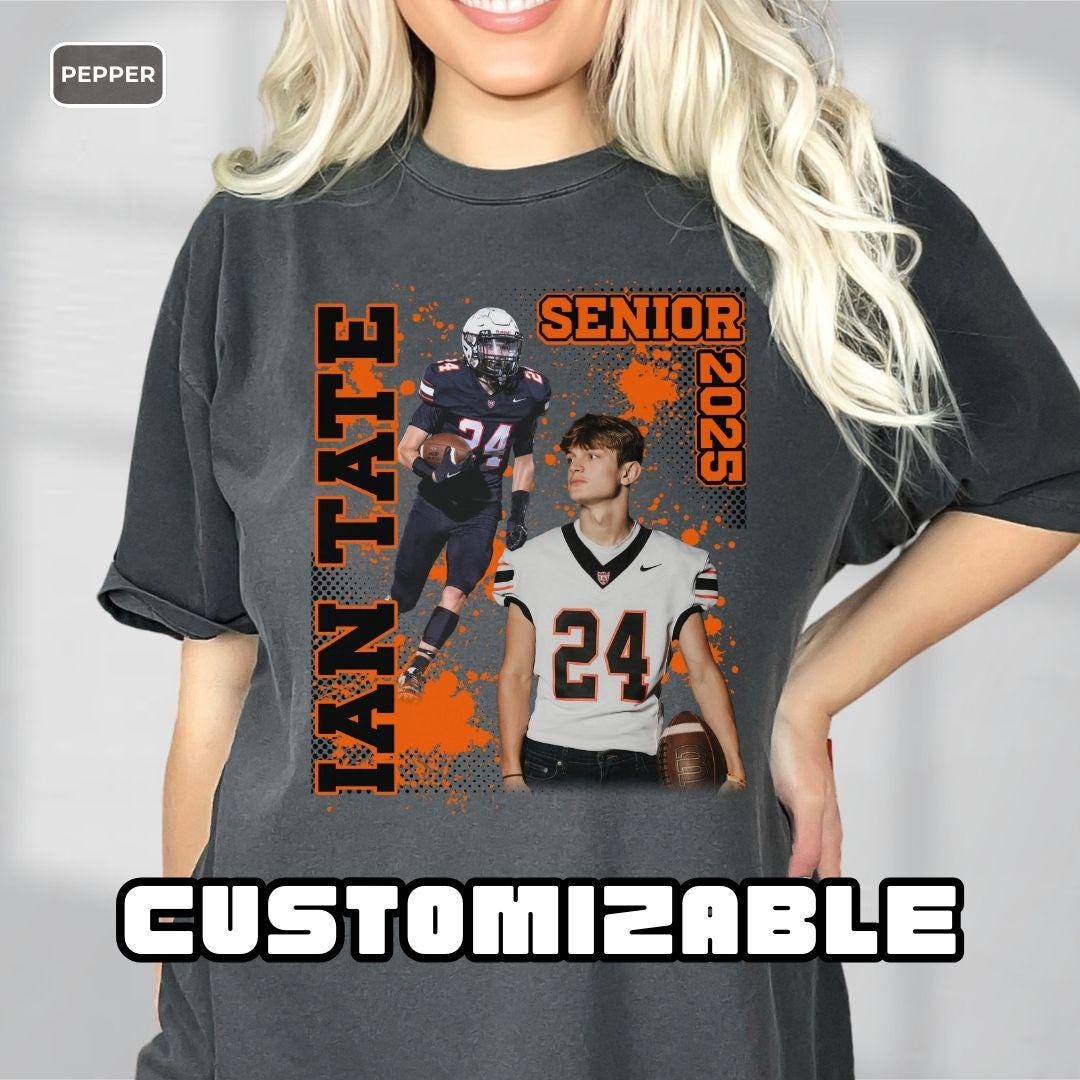 Custom Senior Athlete Photo Shirt, Personalized Senior Mom or Dad ...