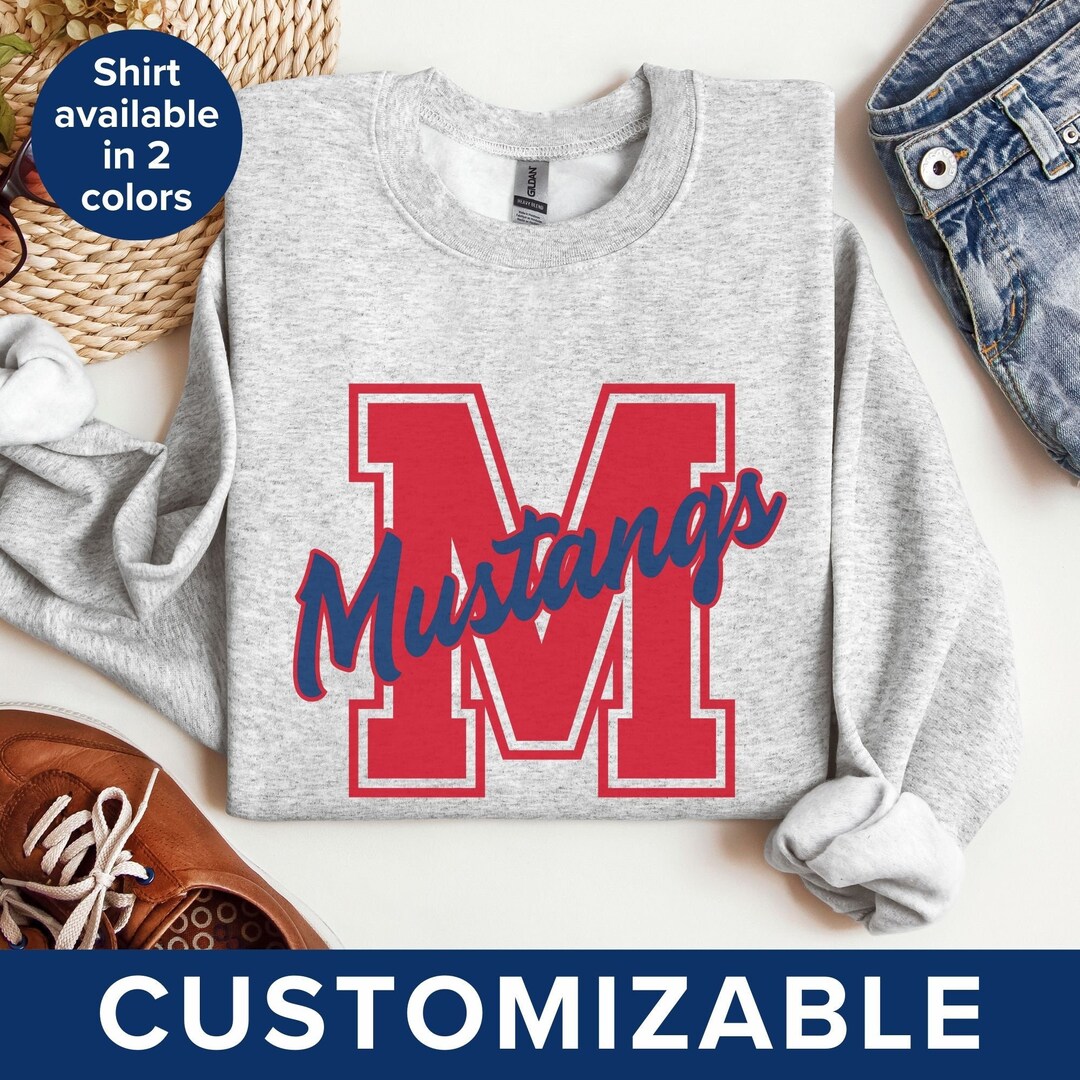 School Spirit Wear Shirt, Custom Sports Team Sweatshirt, Personalized ...