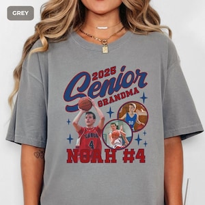 Basketball Senior Mom or Dad Custom Photo Collage Shirt, Personalized ...