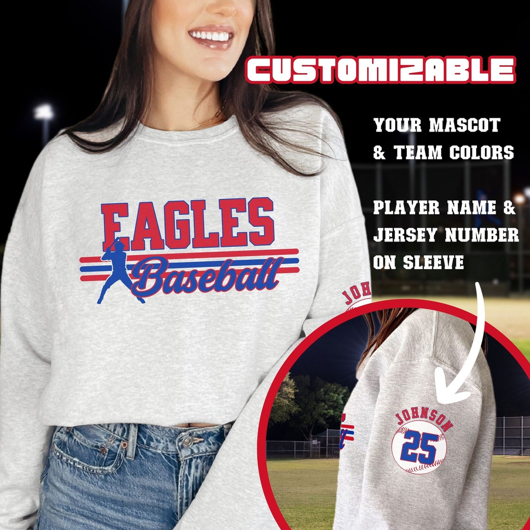 Custom Baseball Spirit Wear Sweatshirt, Personalized Baseball Team ...