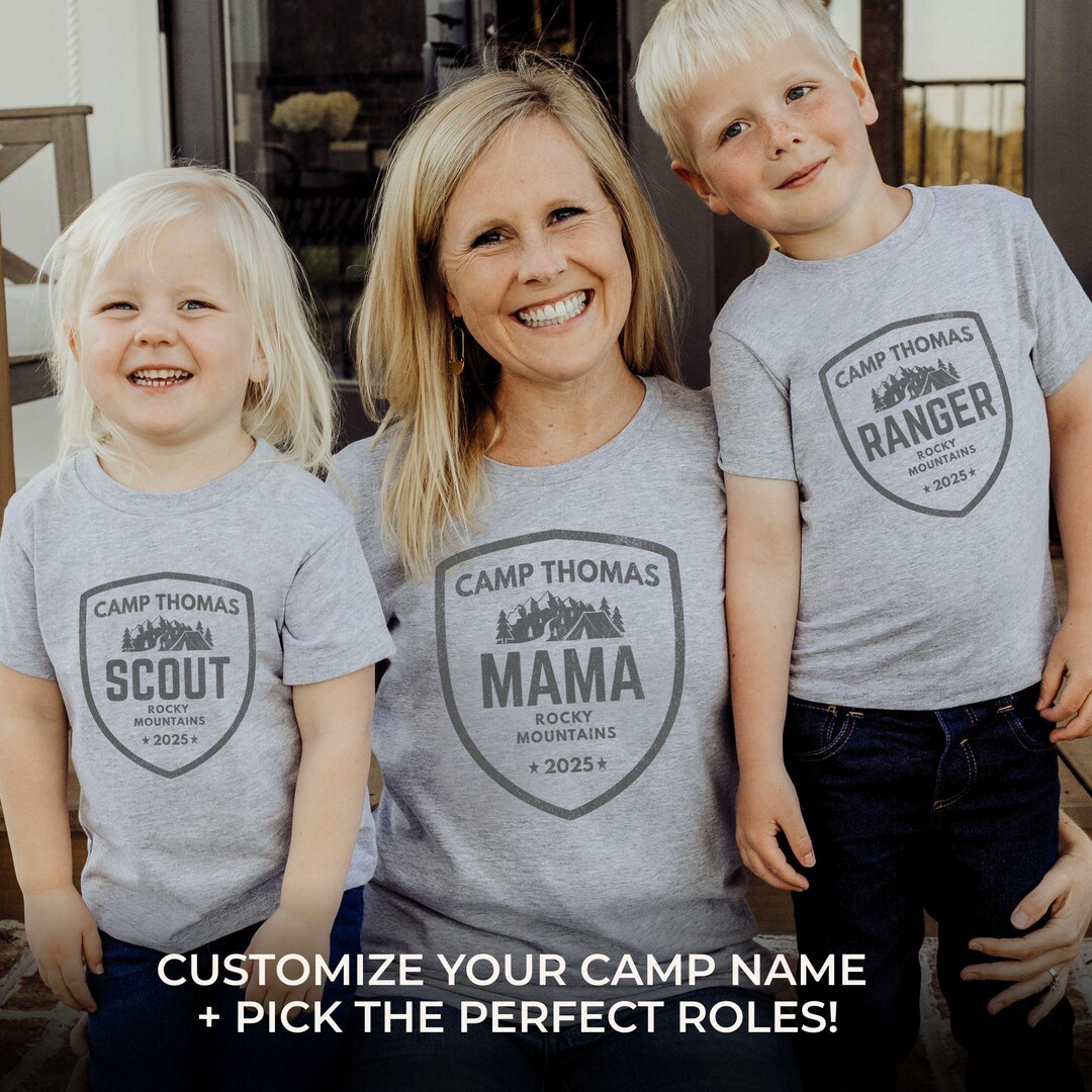 Family Camping Shirts, Custom Camper Role T-shirt, Matching Group ...