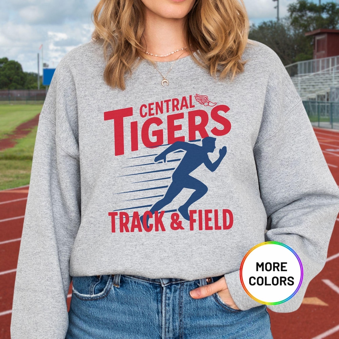 Custom Track and Field Mom or Dad Sweatshirt With Name on Back, Two ...