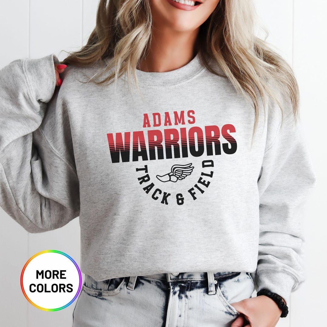 Track and Field Sweatshirt Personalized With Name on Back, Two-sided ...
