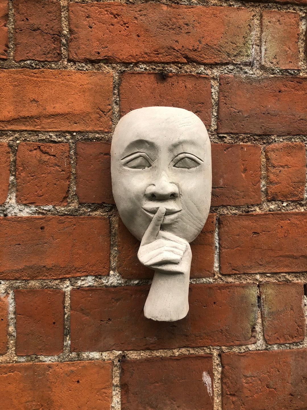 Quirky Stocking Filler Shush Quiet Silence Mask Head Modern Art Indoor ...