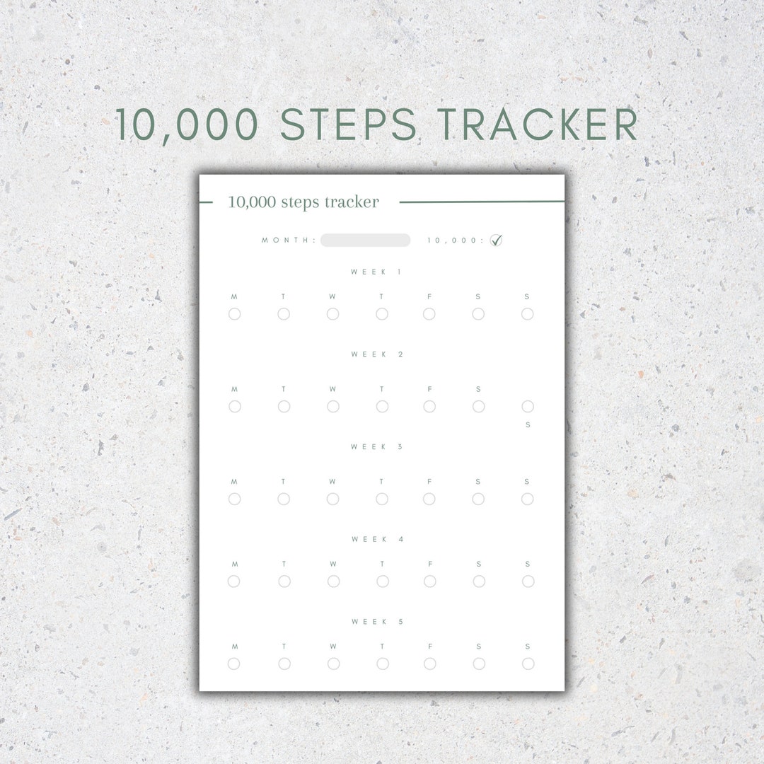10000 Steps Tracker Step Count Step Goal Fitness - Etsy