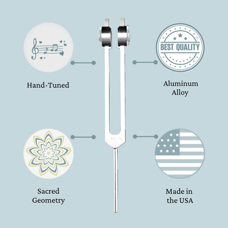 99 Hz Weighted Tuning Fork for Stress Relief & Joint Pain, Subtle ...