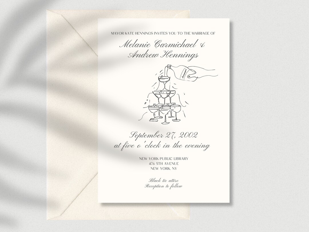 THE TOAST Wedding Invite | Party Invite | Bridal Shower Invite | Dinner ...