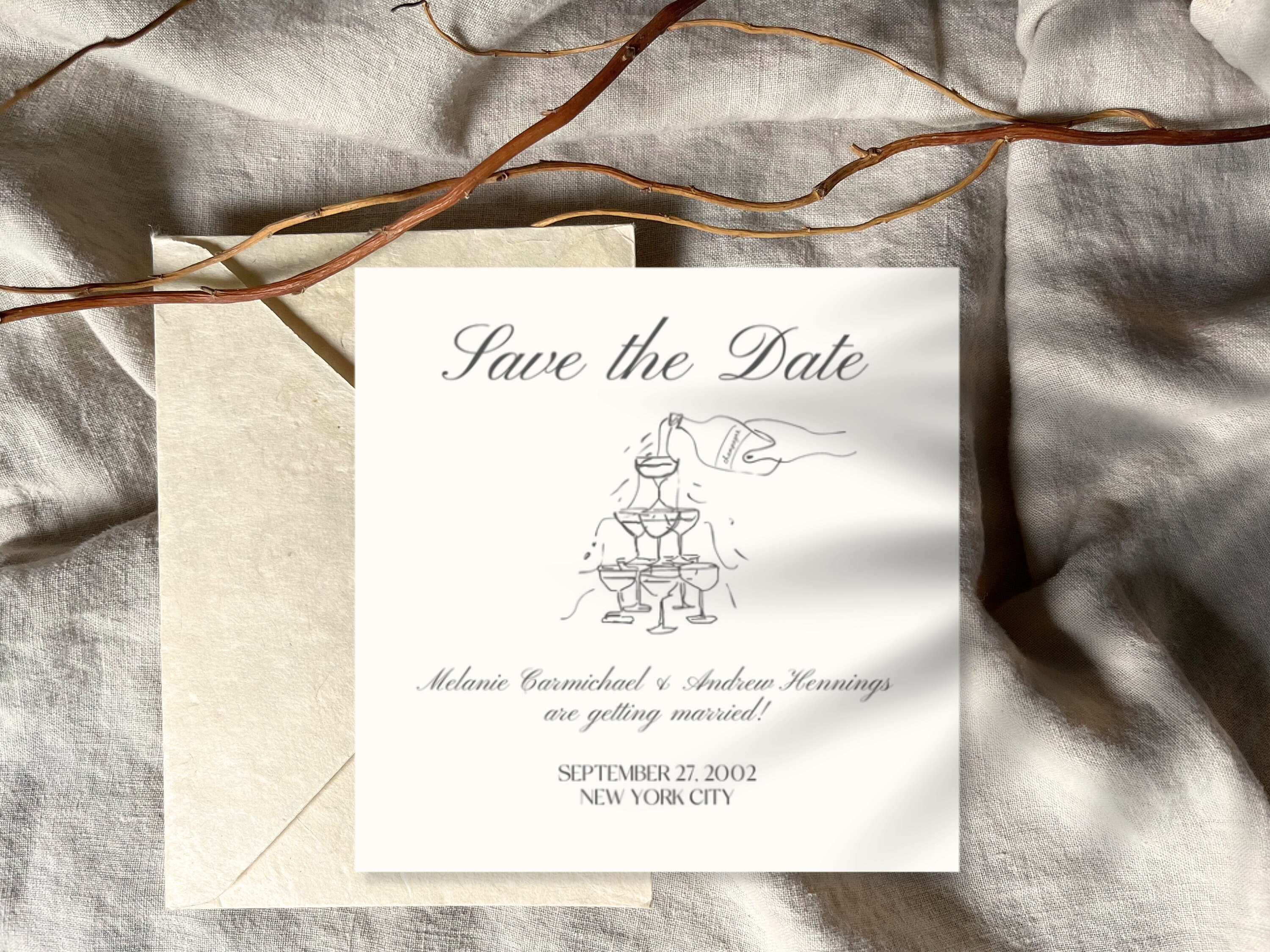 THE TOAST Wedding Save the Date | Party Save the Date | Bridal Shower ...