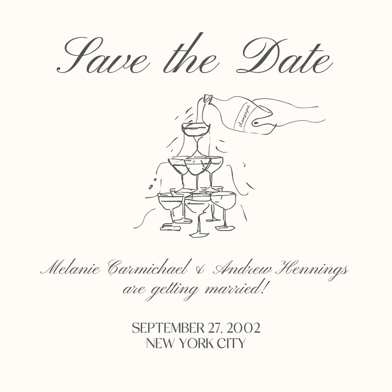 THE TOAST Wedding Save the Date | Party Save the Date | Bridal Shower ...