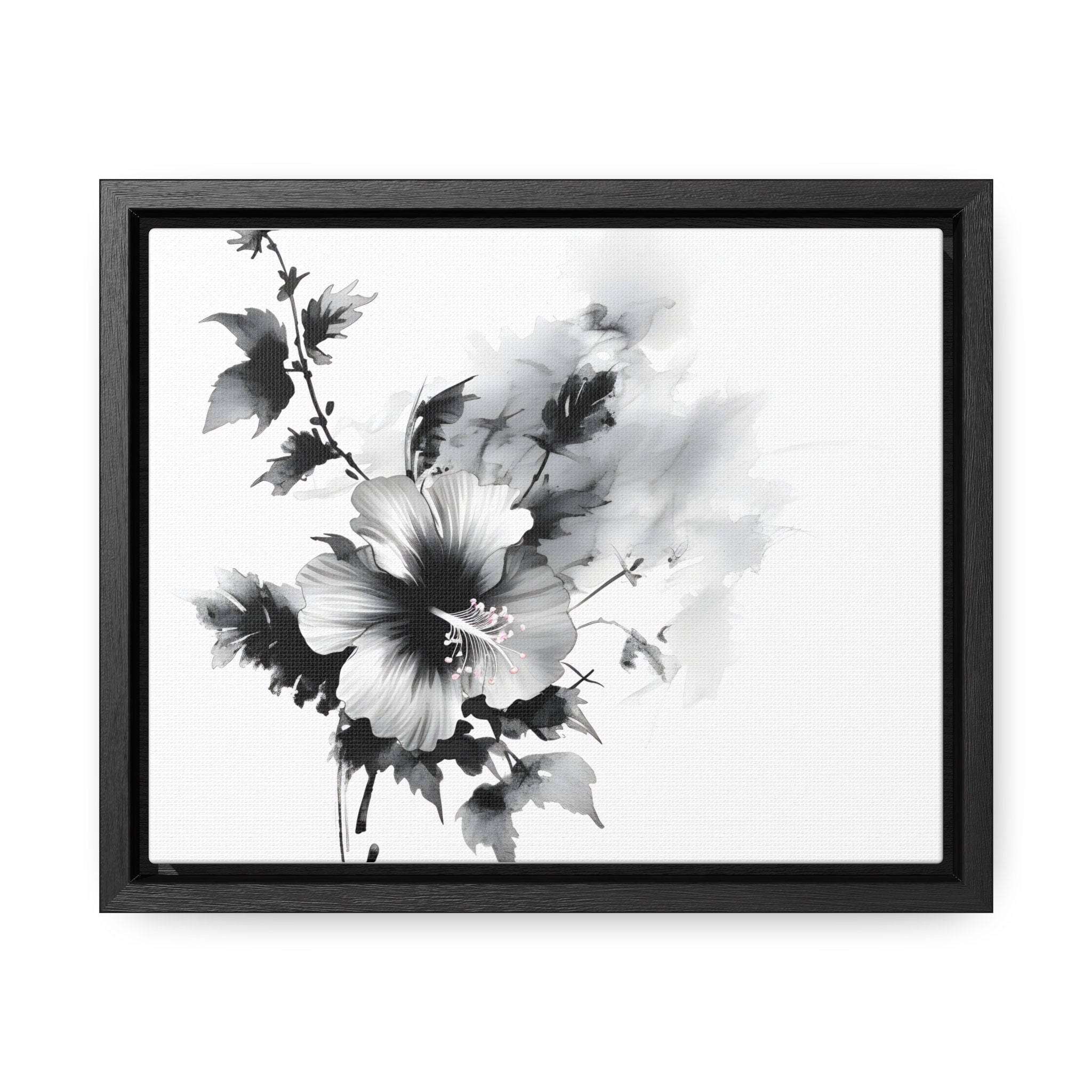 Original Print of Japanese Ink Flower Framed Canvas Colorful Duck Art ...