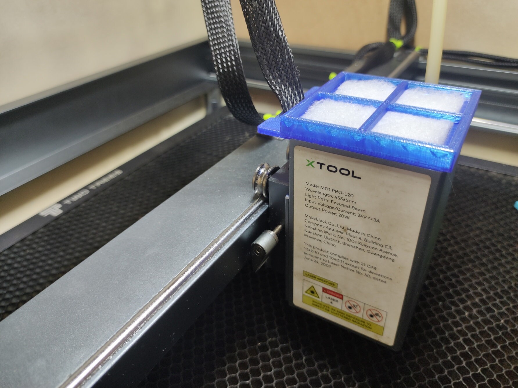 Xtool D1 Pro 20W Laser Filter Adapter - Keep Your Laser Module Clean ...