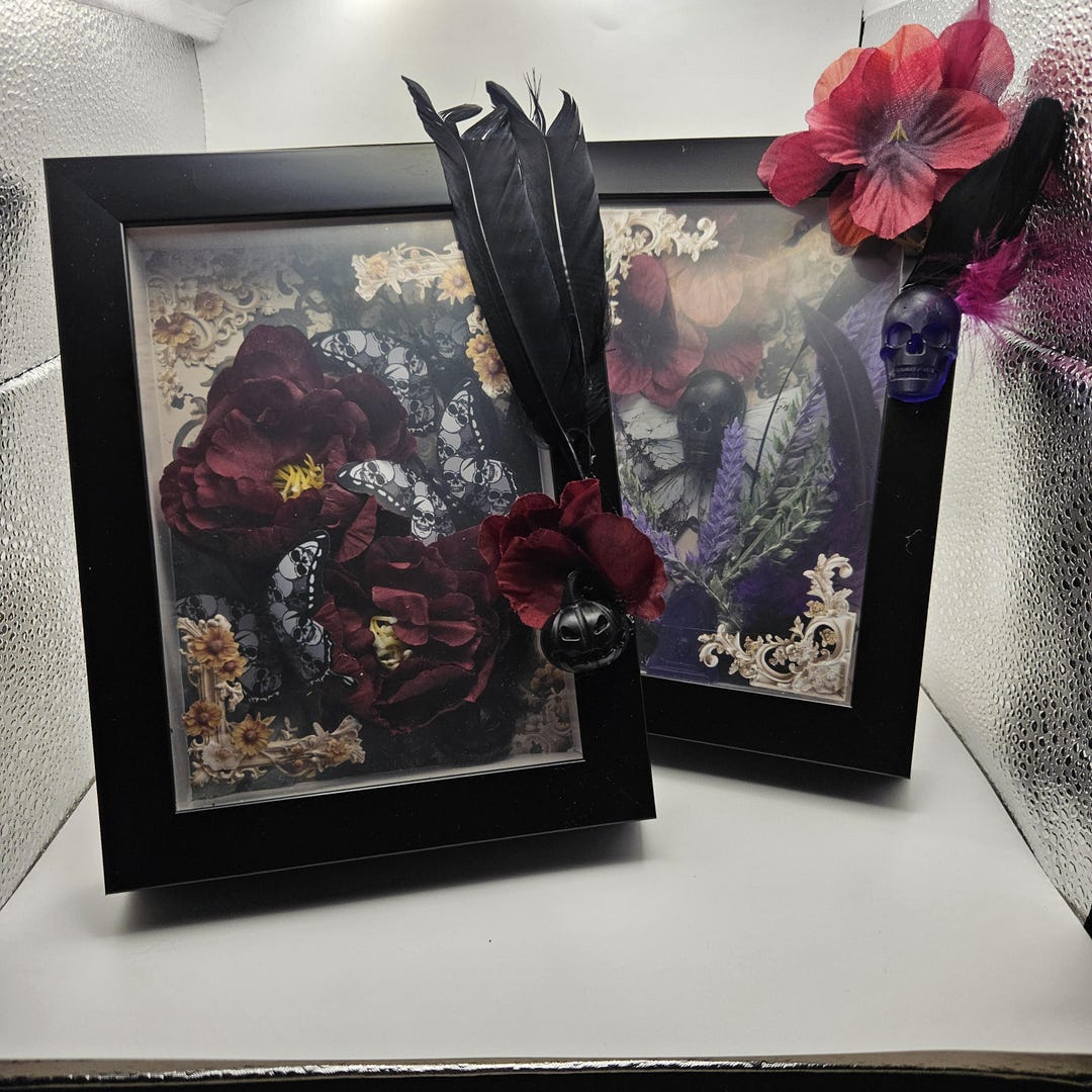 Shadowbox Gothic Collage Gothic Black 8x6x1.25 Frame - Etsy