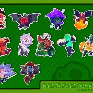 Objectified Comic Stickers fight or Flight Collection - Etsy