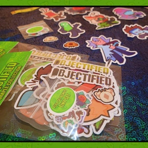 Objectified Comic Stickers simple Collection - Etsy