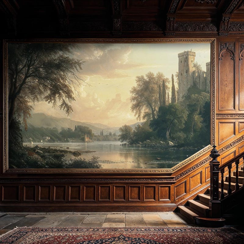 European Castle Wallpaper - Etsy