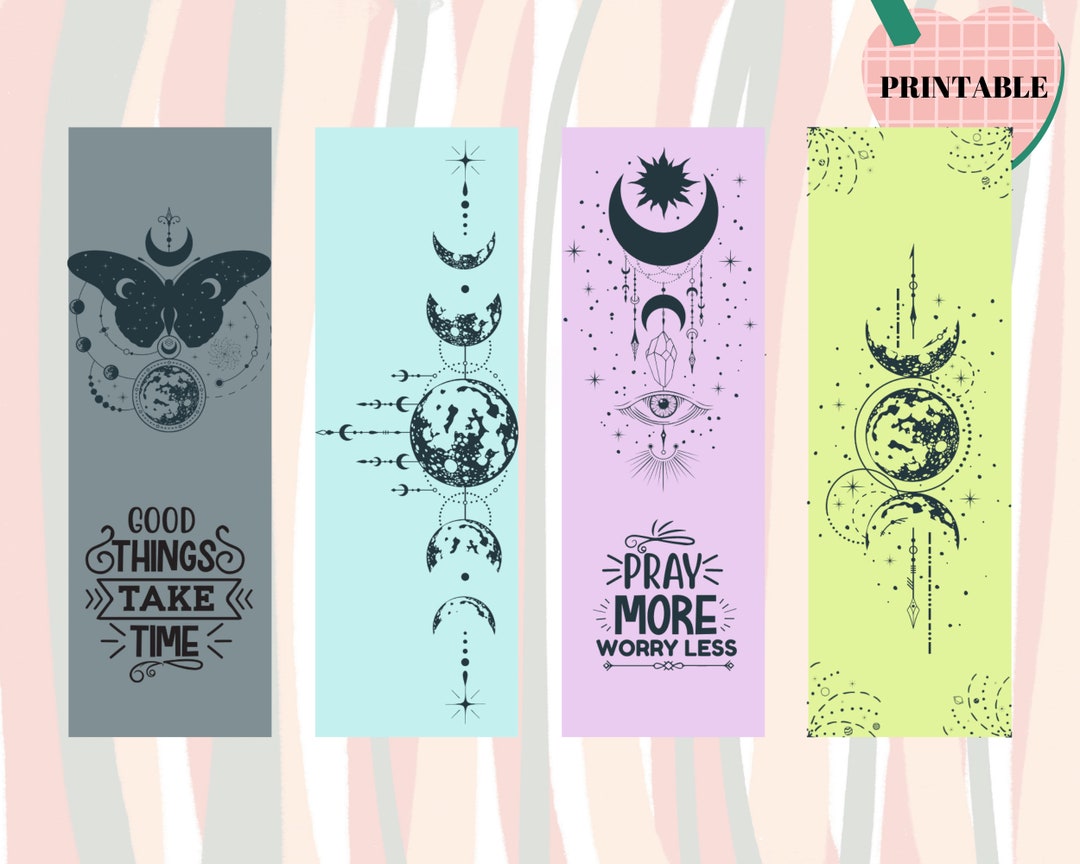 Printable Motivation Boho Bookmarks - Etsy