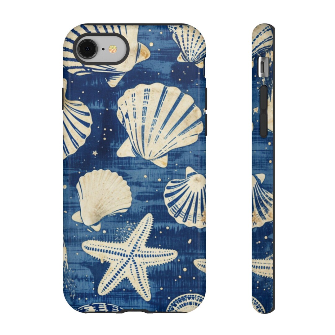 Blue Seashell Design Tough Cases - Etsy