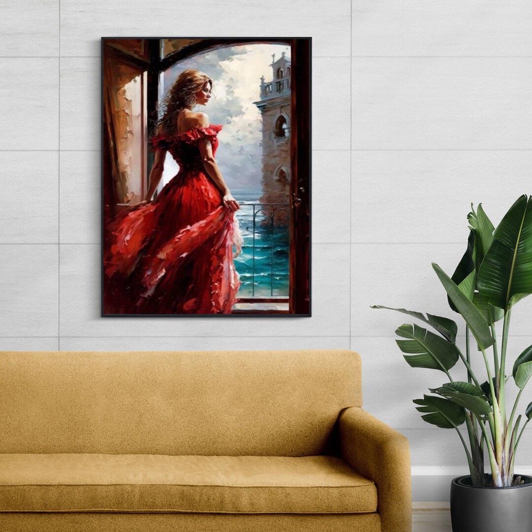 Woman Rococo Venetian Style - Digital Download - Printable Wall Art ...