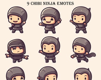 12 Chibi Anime Emotes for Twitch, Discord and More - Etsy