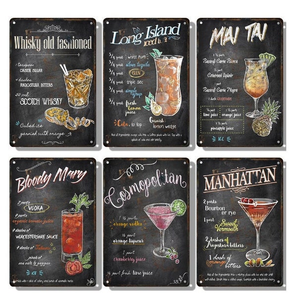 Vintage Cocktail Sign - Etsy