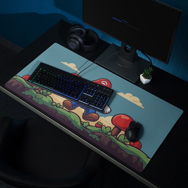 Super Mario Gaming Mouse Pad, XL Aesthetic Mouse Pad, Cute Office ...