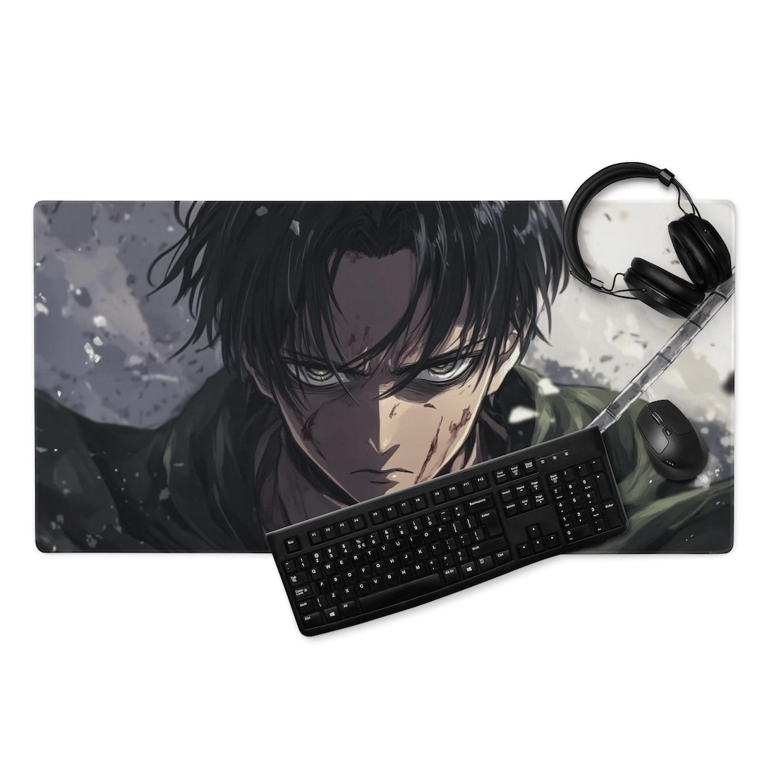 Levi Ackerman AOT Gaming Mouse Pad, XL Aesthetic Mouse Pad, Cute Office ...
