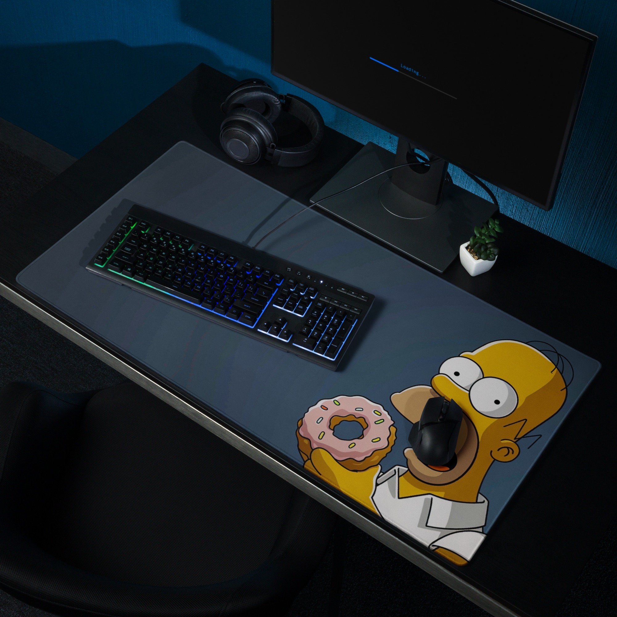 Homer Simpson Gaming Mouse Pad, XL Aesthetic Mouse Pad, Cute Office ...