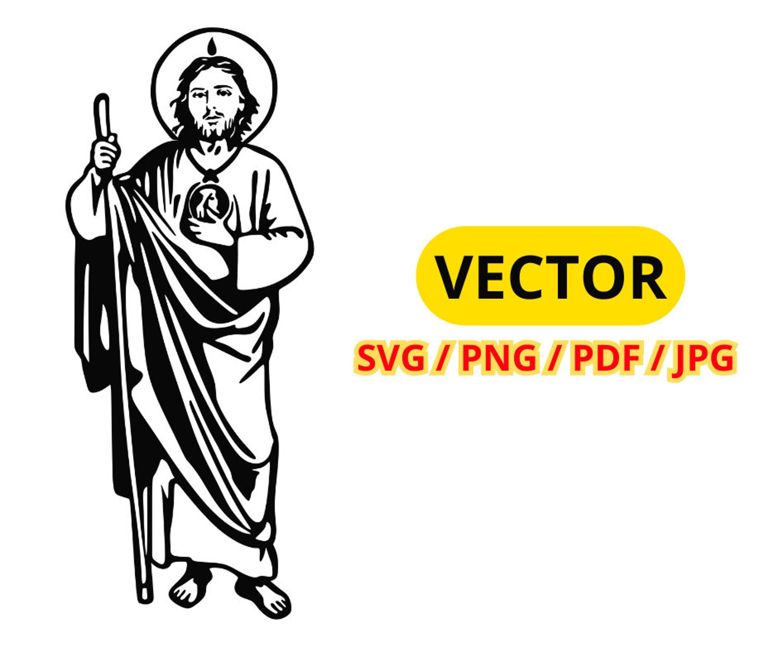 San Judas Tadeo, San Juditas Vector, Saints Vector - Etsy