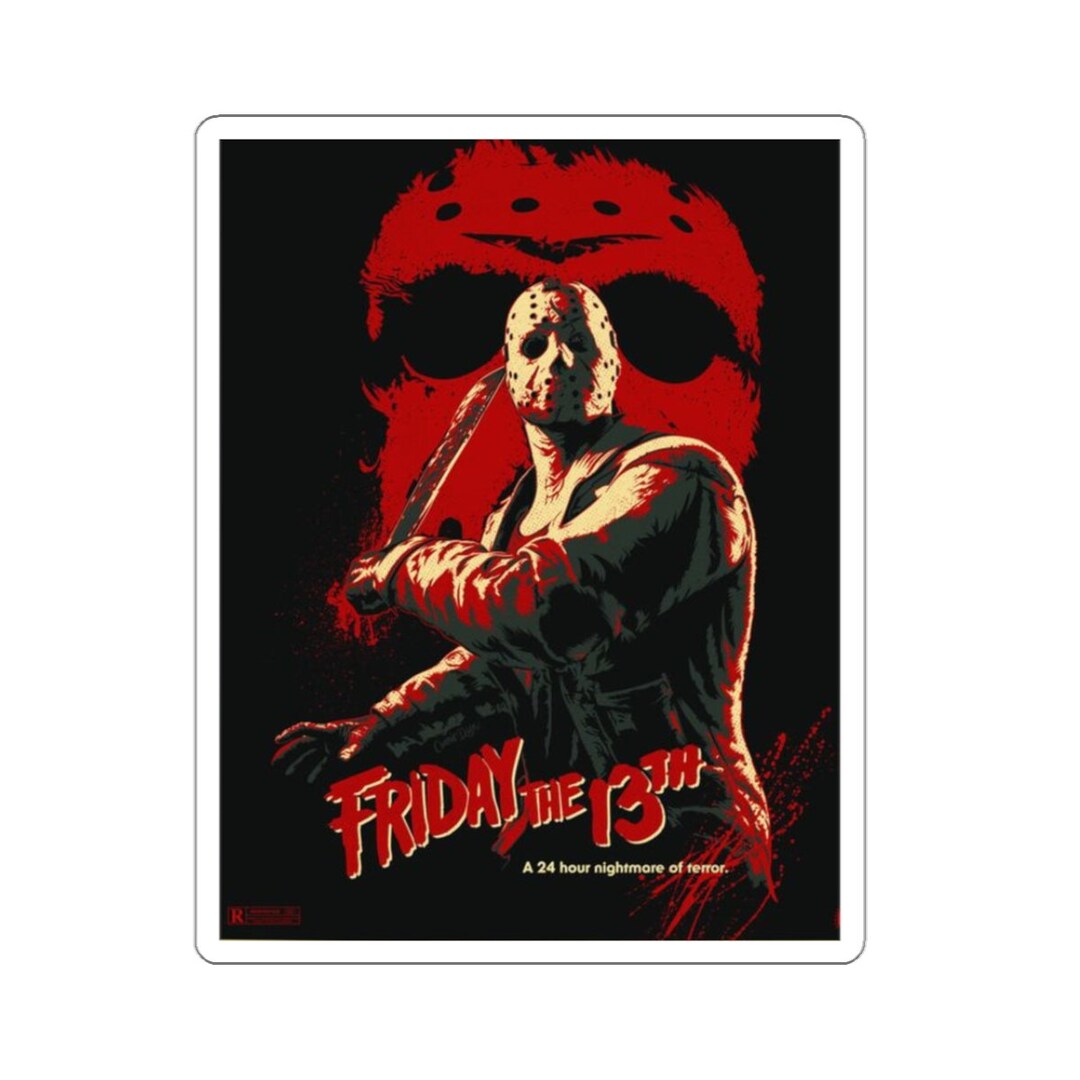Horror Movie Sticker, Friday the 13th Sticker, Jason Voorhees Decal ...