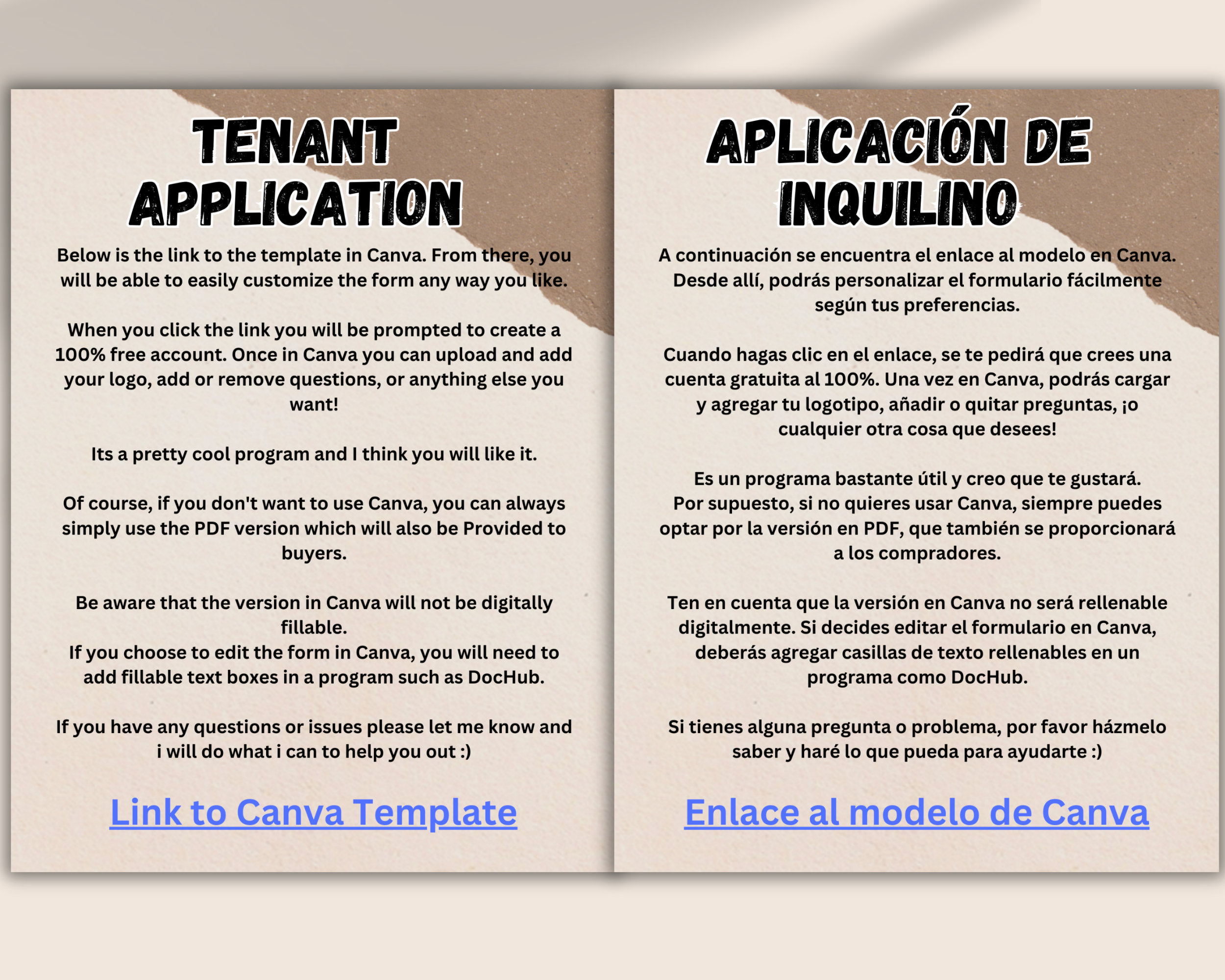 Solicitud De Inquilino En Español, PDF Imprimible Y Rellenable ...