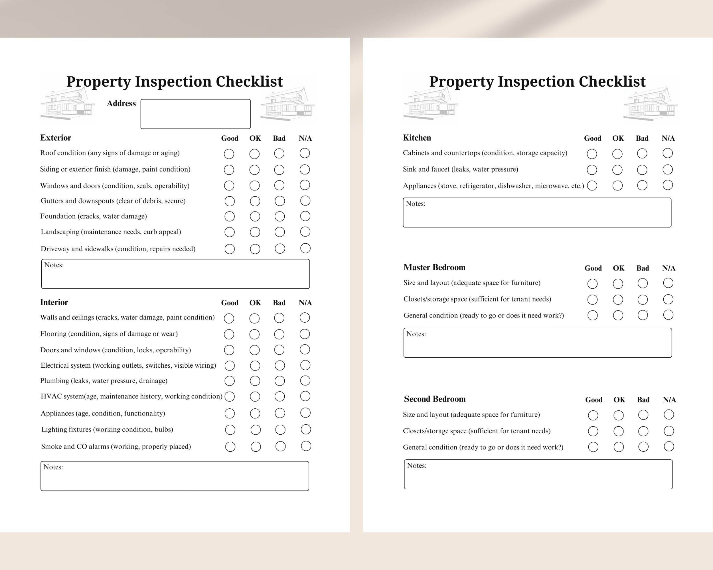 Home Buyer Property Inspection Checklist, Fillable & Printable PDF ...